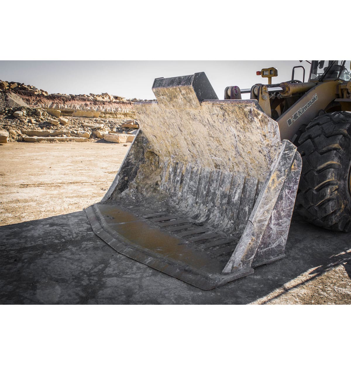Block Handling Quarry Rock Bucket for Wheel Loaders | Dymax Inc