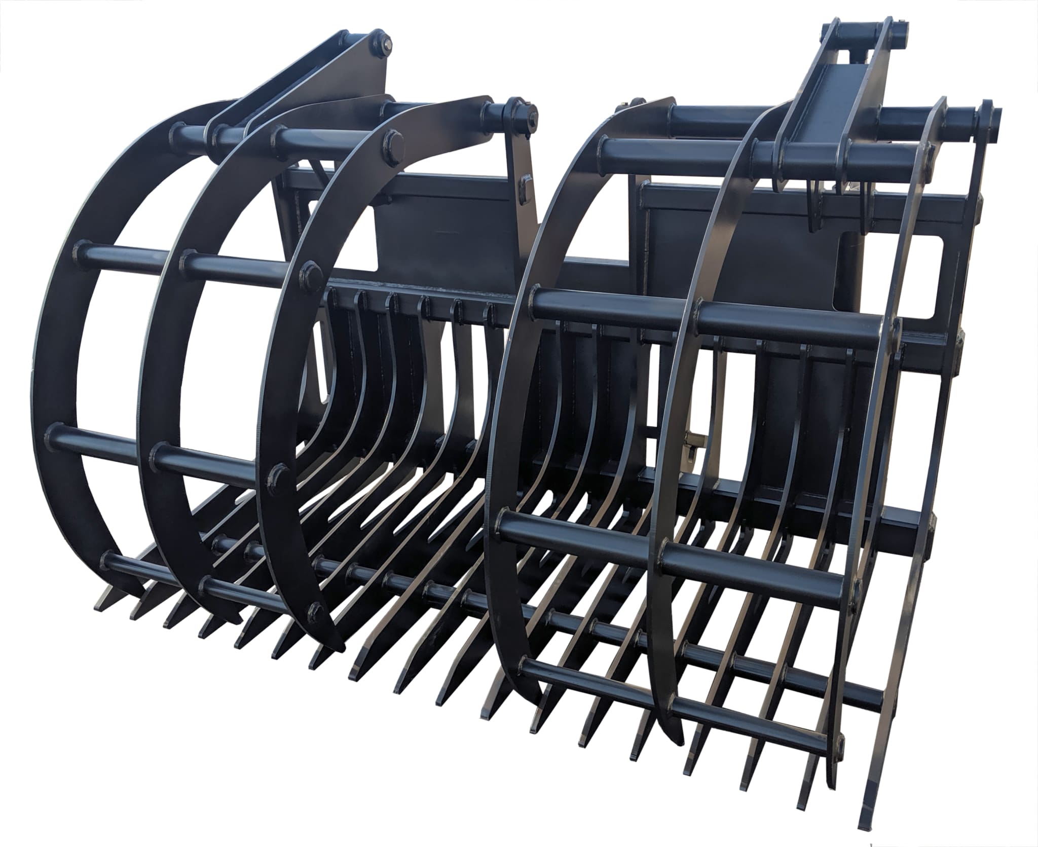 Trash Grapple Rake for Wheel Loaders - Waste Handling Attachment